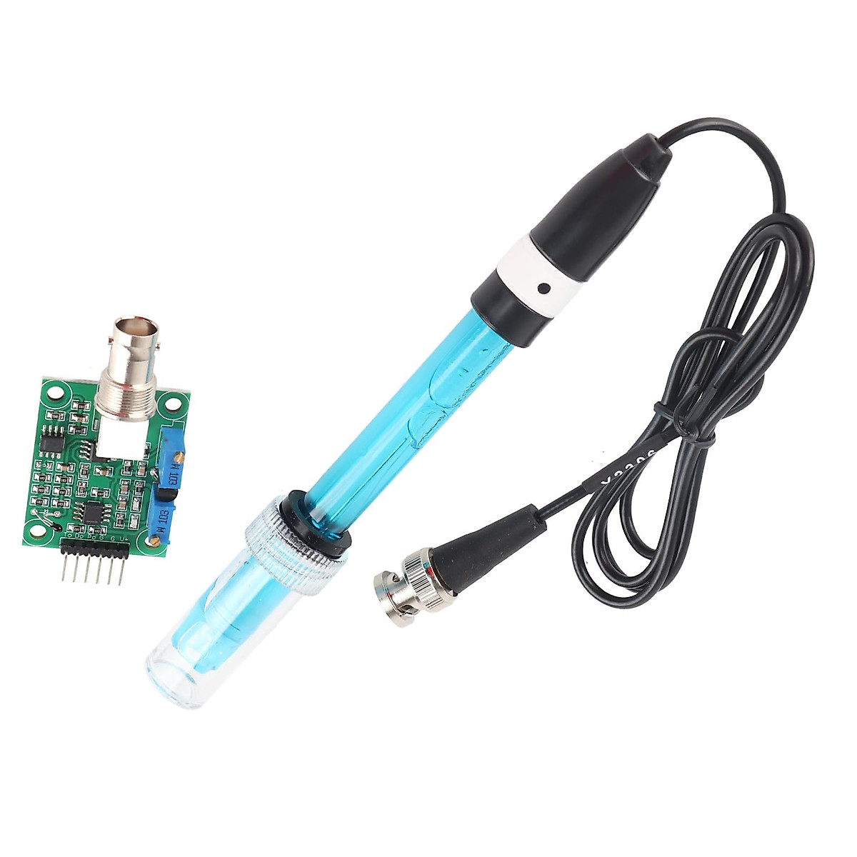 Hilitand PH Module Probe Kit, PH0-14 Value Detect Sensor Module + PH Electrode Probe BNC