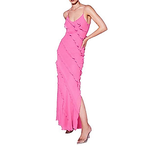 Ruffle Tube Dress for Women Split Skirt Y2k Sleeveless Open Back Dress Rendezvous Dress Blush Dress