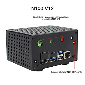 Geekworm N100 Metal Case/Enclosure with Power & Reset Control Switch for Jetson Nano A02/B01/2GB/4GB / Jetson Xavier NX