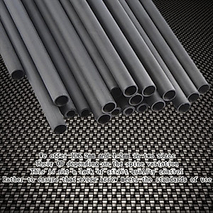 ZSHJGJR Carbon Arrow Shafts - 12Pcs 30 inch Pure Carbon Arrows Shaft, Spine 300 350 400 500 600 Straightness ±0.003 ID 4.2mm / 6.2mm DIY Hunting Target Practice Arrows for Compound Recurve Bow