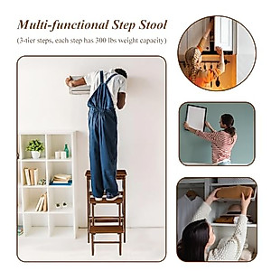 Niko Folding 30" Step Stool - Cappuccino