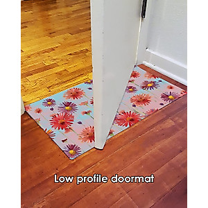 Toland Home Garden 800542 Flower Power Spring Door Mat 18x30 Inch Flower Outdoor Doormat for Entryway Indoor Entrance