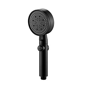 Multi-Functional High Pressure Shower Head with 5 Modes, High Pressure Handheld Shower Head with ON/Off Switch for Home Bathhoom, Water Saving, Easy to Install (Black A)