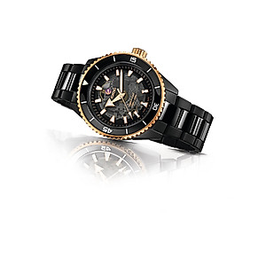 Rado - Captain Cook - 43 mm- Men - Swiss Watch - High-Tech Ceramic - Automatic – Matte Black and Rose Gold