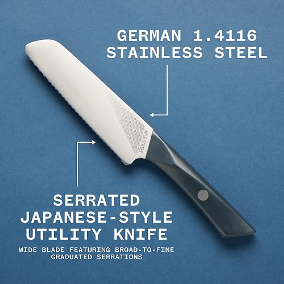 Milk Street Kitchin-tan Serrated Japanese-Style Utility Knife