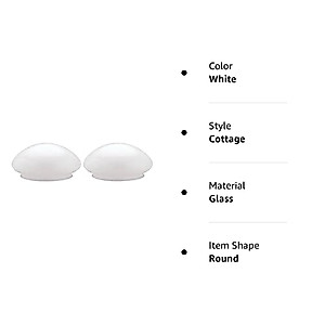 Westinghouse 85613 Shade, 2 Pack, White, 2 Count