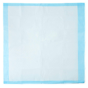 Medline Disposable Protection Plus Standard Weight Underpad, Fluff/Tissue Fill, Polypropylene Backing, White/Blue, 30 x 30 Inches, Case of 150