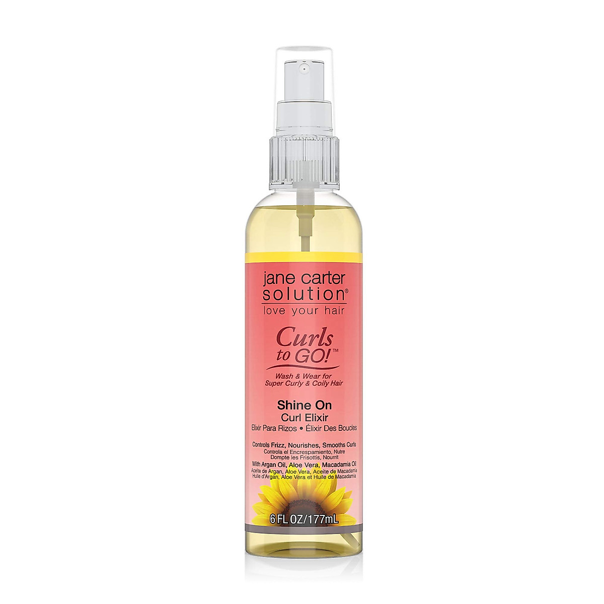 Jane Carter Solution Curls to Go Shine On Curl Elixir (6oz) - Nourishing, Reduce Frizz