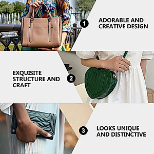 BESTOYARD Women Crossbody Bag PU Vintage Crocodile Skin Heart Shape Shoulder Bag Crossbody Summer Bag for Girls Student