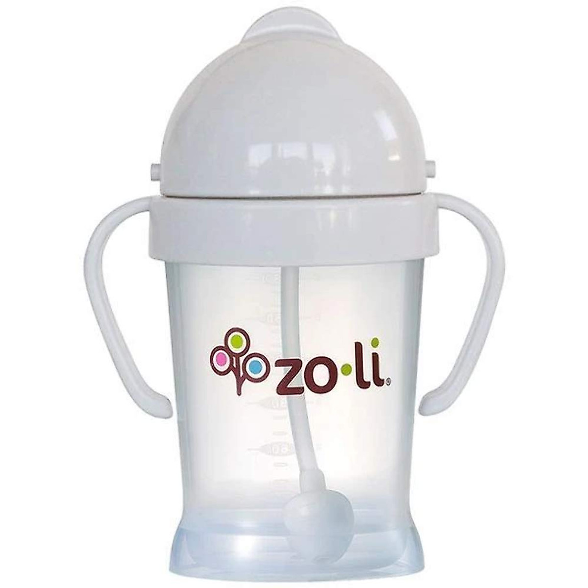 Weighted straw cup | ZoLi BOT Straw Sippy Cup Ash Grey, most loved training cup, toddler transition cup, sippy cup with handles