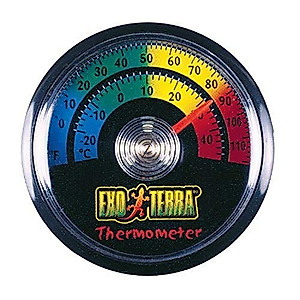 Exo Terra Thermometer for Reptile Terrarium – Provides Temperatures in Both Celsius and Fahrenheit