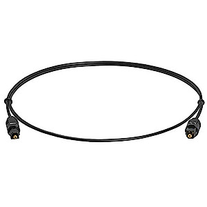 Car Audio Cable Compatible Adapter Stereo Jack Cables LTra5jCCun, 7.1 Surround Sound Fiber Optical Digital Toslink Audio Practical Cable Speaker TV Cord - Black 1M