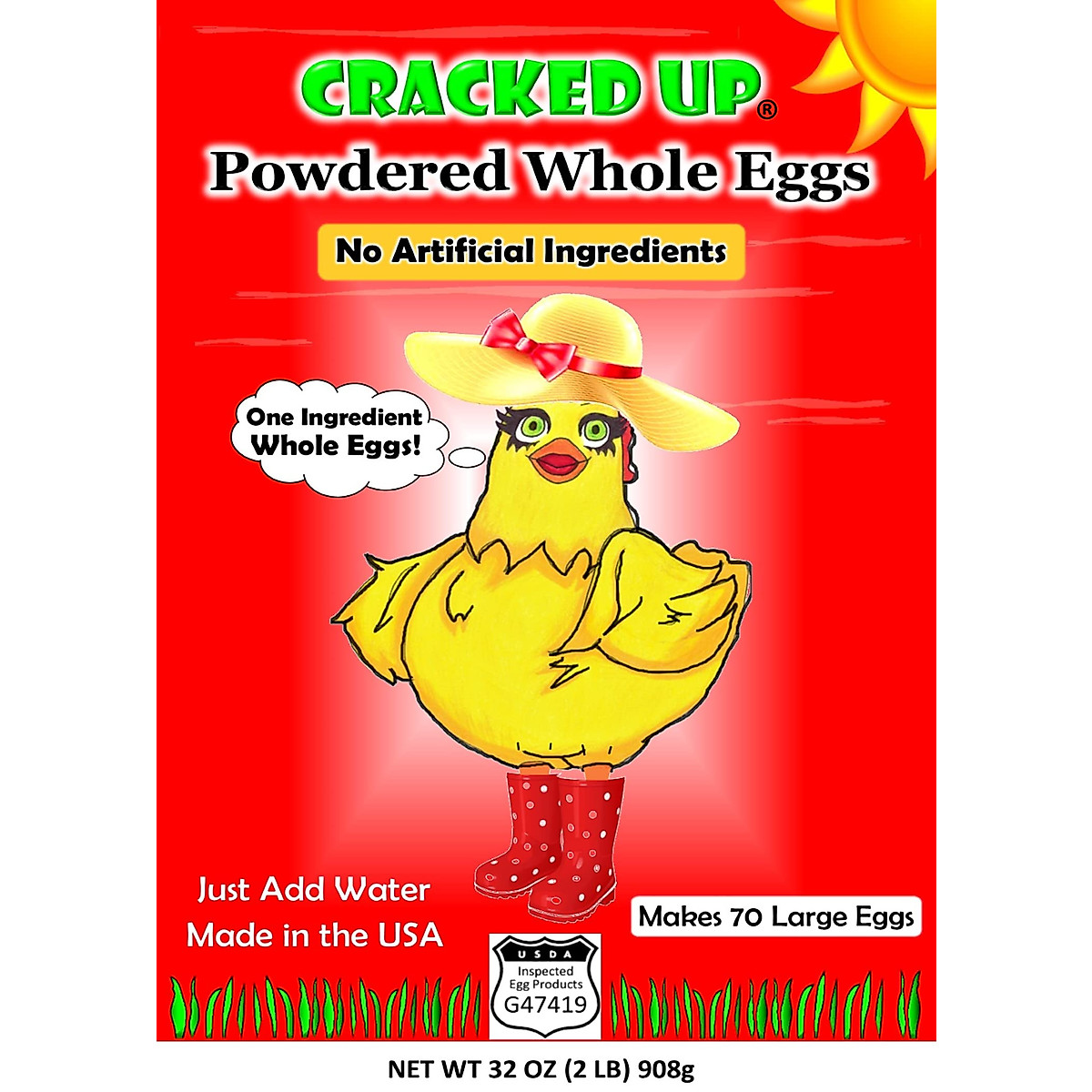 2 POUNDS (32 OZ) Cage-Free Powdered Whole Eggs, WHY PAY MORE? Freshest Eggs, Made in the USA, Makes 70 Large Eggs, 1 INGREDIENT - EGGS! FARM FRESH, NON GMO, ALL NATURAL, RESEALABLE POUCH