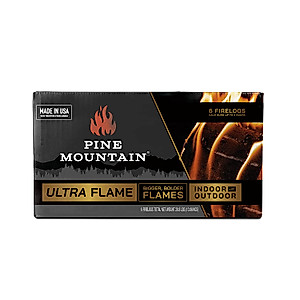 Pine Mountain Ultraflame 3-Hour Firelogs, Long Burning Firelog For Campfire, Fireplace, Fire Pit, Indoor&Outdoor Use, 6 pack