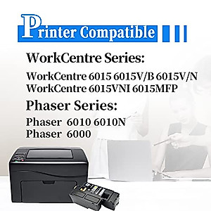 Coloner 2,000 Pages Compatible Replacement Toner Cartridges for Xerox Phaser 6010 Phaser 6000 WorkCentre 6015 Toner WorkCentre 6015V/B 6015V/N 6015V/NI 1 Pack Black 106R01630