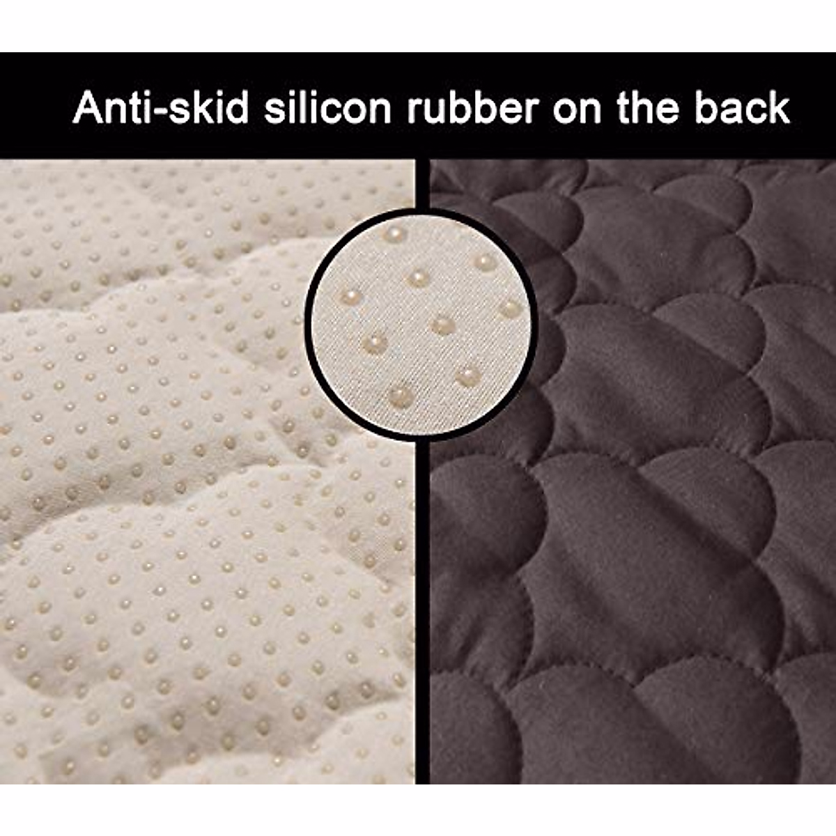 CHHKON Waterproof Nonslip Recliner Cover Stay in Place, Dog Couch Chair Cover Furniture Protector, Ideal Loveseat Slipcovers for Pets and Kids (Chocolate, 30'')