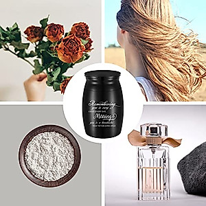 3 Inches Small Keepsake Urn for Ashes Mini Aluminum Urn for Human Ashes Cremation Funeral Ash Holder - Remembering You is Easy I DO IT Every Day. Missing You is a Heartache That Never GOES Away.