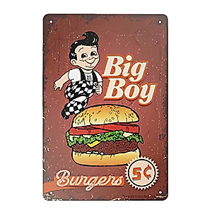 Angeloken Retro Metal Sign Vintage Tin Sign Hamburg Sign for Plaque Poster Cafe Wall Art Gift 12 X 8 INCH