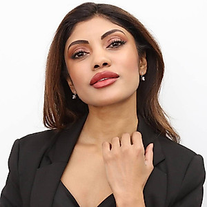 BERRICLE Sterling Silver Solitaire 3.2 Carat Asscher Cut Cubic Zirconia CZ Anniversary Fish Hook Dangle Drop Earrings for Women, Rhodium Plated