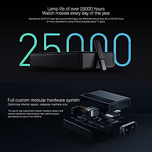 Kaya Projector, Xiaomi 1S 4K Projector MJJGTYDS04FM | Ultra Short Throw | ALPD 3.0 | Android 3D Home Cinema Projector - Updated Version