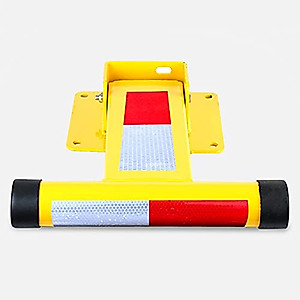 Heavy Duty Foldable Parking Space Lock 37.7Cm Steel Parking Barrier Safety Barrier Double Lock Manual Parking Blocker Durable with Screws & Padlock