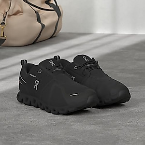 On Women's Cloud 5 Waterproof Sneakers, All Black, 8 Medium US
