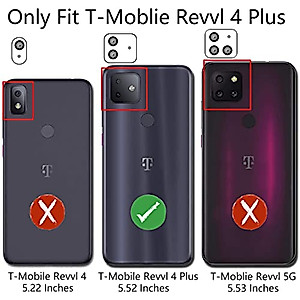 TCL Revvl 4 Plus Case, T-Mobile Revvl 4 Plus Case with [3X Tempered Glass Screen Protector], Built-in Ring Kickstand and Magnetic Car Mount Shockproof Dropproof Armor Rugged Case - Dark Green