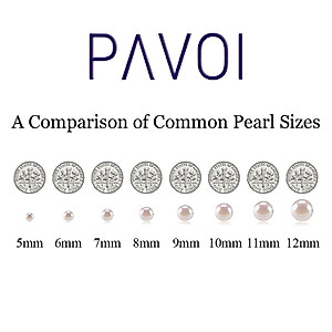 PAVOI Womens Sterling Silver Round White Simulated Shell Pearl Rhodium-Plated-Silver Choker Necklace