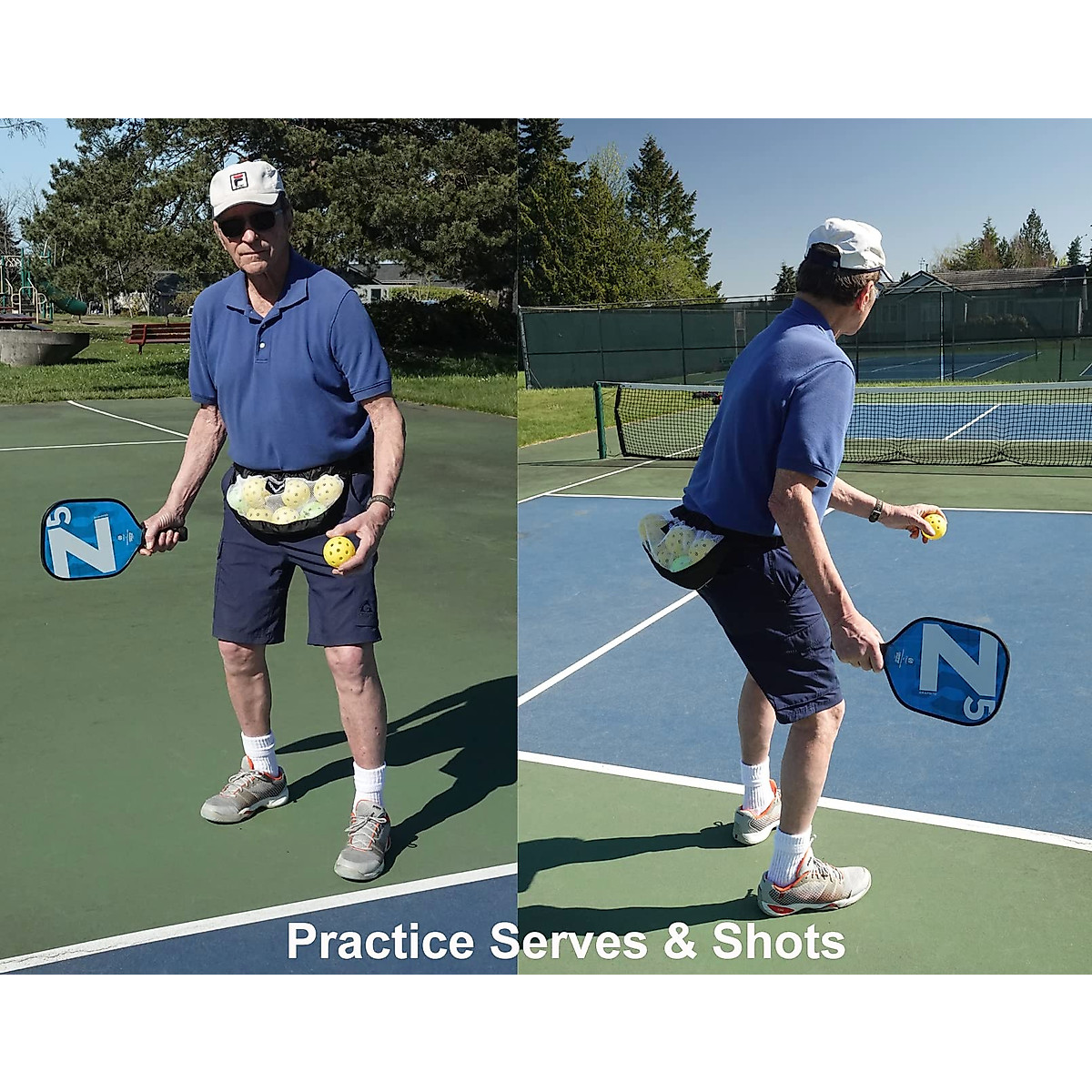 KIMBRIAD Ballszie - The Ultimate Pickleball Holder - Black