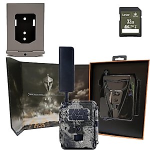 Spartan Camera Gocam 4G LTE Trail Camera, Free Roaming, Remotely Update Settings, HD Video, Photo, Blackout Flash, Hunting, Security, Surveillance + Steel Case + 32GB SD Card