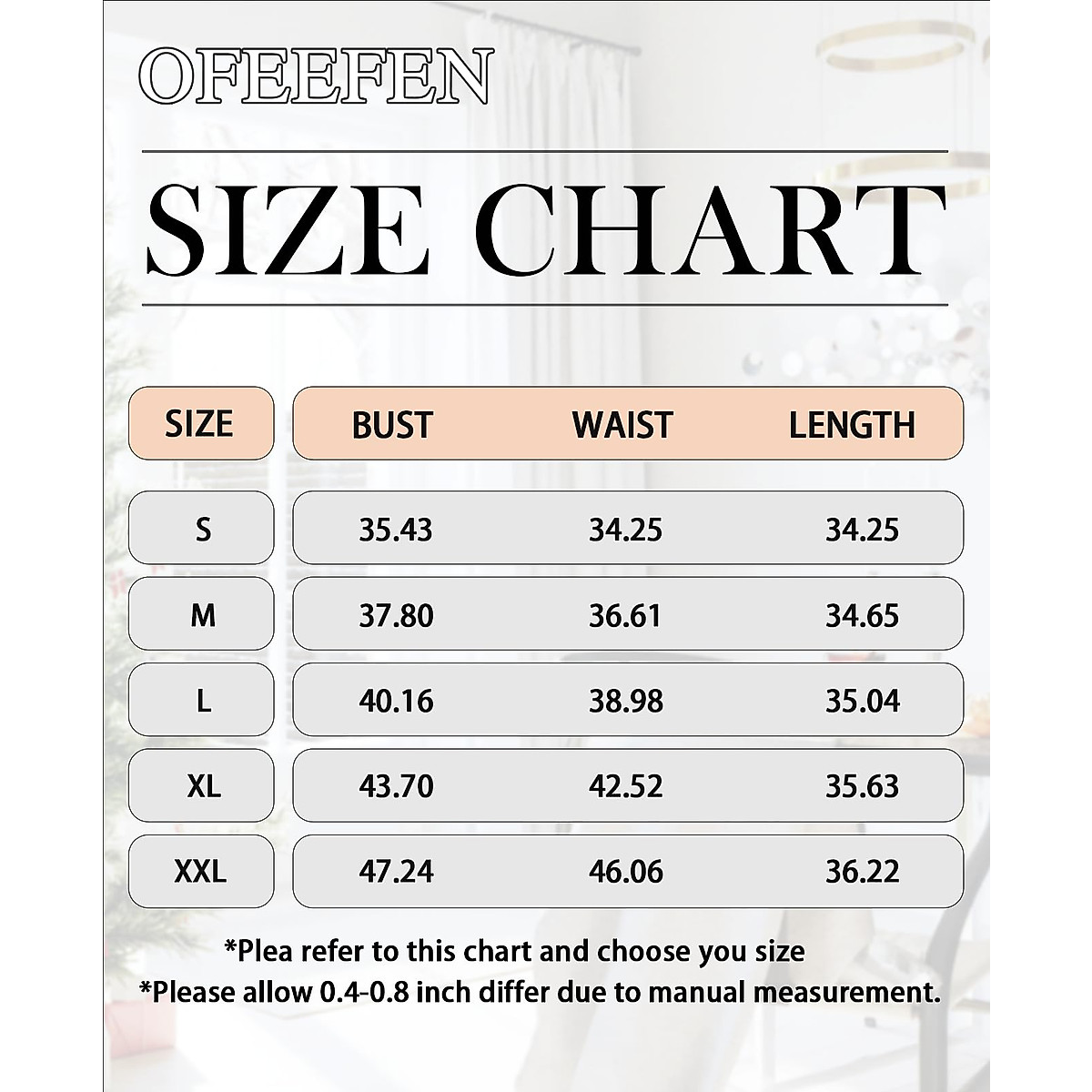 OFEEFAN Sweater Dresses for Women Tunics for Women to Wear with Leggings Black XL