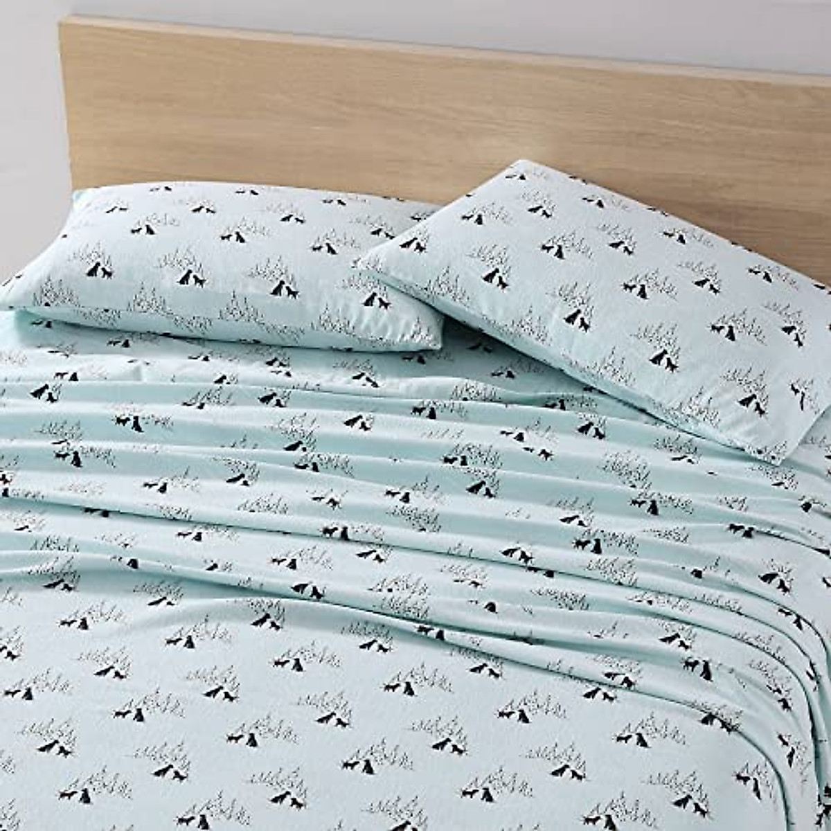 Eddie Bauer - Queen Sheets, Cotton Flannel Bedding Set, Brushed For Extra Softness, Cozy Home Decor (Dog Friends, Queen)