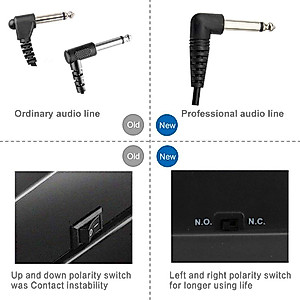 Soraco Sustain Pedal Universal for Yamaha Casio Roland Korg Behringer Moog Piano Midi Electronic keyboards Style with Polarity Switch, 1/4'' Input Plug