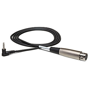Hosa XVM-305F XLR3F to Right-angle 3.5 mm TS Microphone Cable, 5 Feet Cable Length
