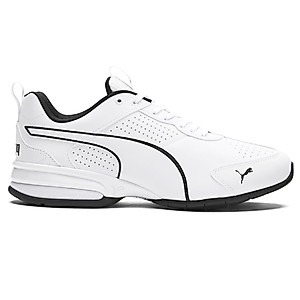 Puma Mens Tazon Advance Leather Running Sneakers Shoes - White - Size 10.5 M