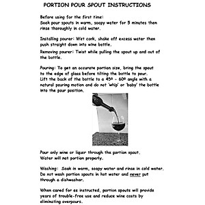 Wine-by-the-Glass 5 Ounce Portion Spouts with Red Top - Pack of 12