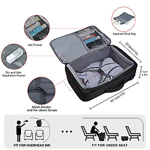 Maymooner Travel Backpack for Men Women Flight Approved Carry on Backpack Gym Overnight Luggage Laptop Daypack Waterproof Black