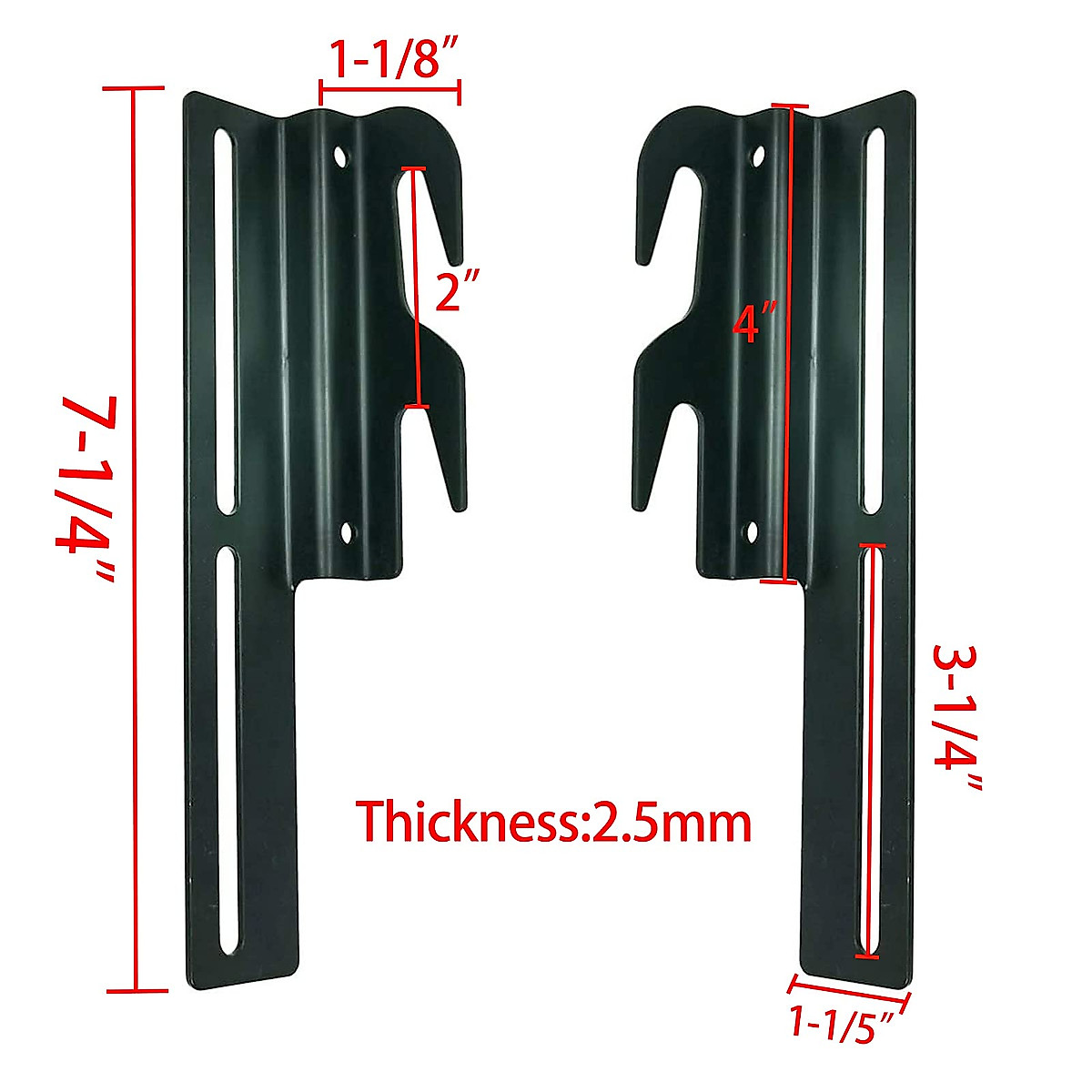 ABSOK Hook On Bed Frame Brackets, 711 Bolt-On to Hook-On Bed Frame Conversion Brackets, 2Pcs Headboard Hook Set with Hardware Hook Plate