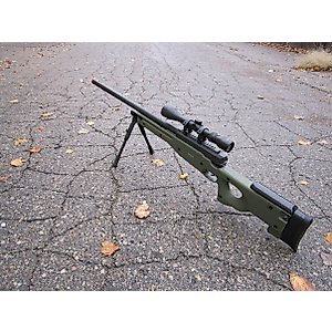 wellfire mk96 bolt action awp sniper rifle w/ scope and bipod - od(Airsoft Gun)