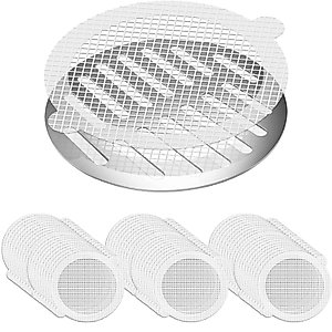 MYLFBT 36 PCS Circular Disposable Shower Drain Hair Catcher Mesh Stickers,Shower Drain Covers for Bathroom and Kitchen Sink Strainers,Suitable for Pet Hair Collection,Bathroom Essentials