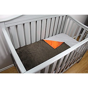 Dear Baby Gear Deluxe Baby Blankets, Custom Minky Print Basketball, 38 Inches by 29 Inches