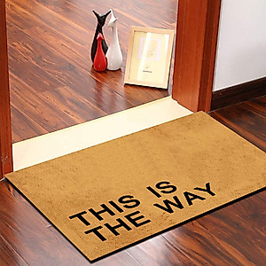 MOMOBO Funny Doormat Custom Indoor Doormat -This is The Way Doormat Welcome Mat Funny Front Door Mats Home and Office Decorative Entry Rug Garden/Kitchen/Bedroom Mat Non-Slip Rubber 23.6 x15.7 Inch