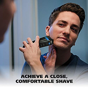 Wahl Groomsman Electric Shaver Rechargeable Wet/Dry Waterproof Electric Razor for Cordless Men's Shaving & Grooming - Lithium Ion with Long Run Time & Quick Charge – Model 7063