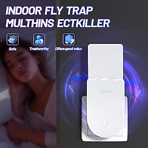 Flying Insect Trap - Indoor Fly Trap,4 PCS Highly Effective UV Blueish-Purple Light,Flying Insect Trap with Sticky Pads,for Flies, Fruit Flies, Moths, Gnats, and Other Flying Insects (4 pcs)