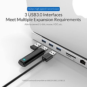 NIZYH 10 in 1 Type-c HUB TF&SD Card Reader VGA Mini DP HDMI-Compatible RJ45 PD Charger USB3.1 Laptop Hub