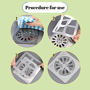 Pewosrid Disposable Hair Drain Stickers, 2024 Upgraded Disposable Drain Hair Catcher for Bathroom Laundry Bathtub Kitchen Sink Tub (3)