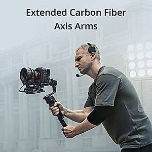 DJI RS 3 Pro, Handheld 3-Axis Gimbal Stabilizer for DSLR and Cinema Cameras Canon/Sony/Panasonic/Nikon/Fujifilm/BMPCC, Automated Axis Locks, Carbon Fiber Axis Arms, 4.5 kg (10lbs) Payload, LiDAR Focus