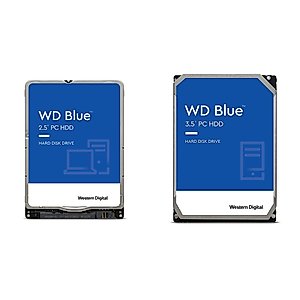 Western Digital 1TB WD Blue Mobile Hard Drive & Digital 1TB WD Blue PC Hard Drive - 7200 RPM Class, SATA 6 Gb/s, 64 MB Cache, 3.5" - WD10EZEX