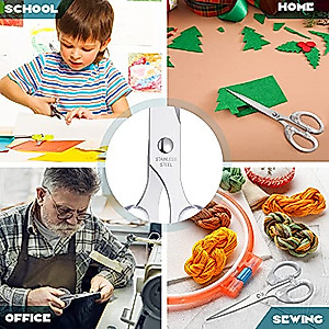 3 Pieces 6.3 Inches Acrylic Scissors Clear Silver Scissors Fabric Scissors Straight Acrylic Stainless Steel Multipurpose Craft Scissors for Office, Home, School, Sewing