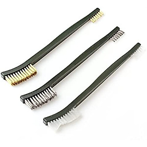 【The Best Deal】OriGlam 3pcs Mini Wire Brush Set, Rust Paint Metal Cleaner, Cleaning Welding Slag and Rust, Handy Steel/Nylon/Brass Brush Set Suitable for Cleaning Paint/Rust/Dirt